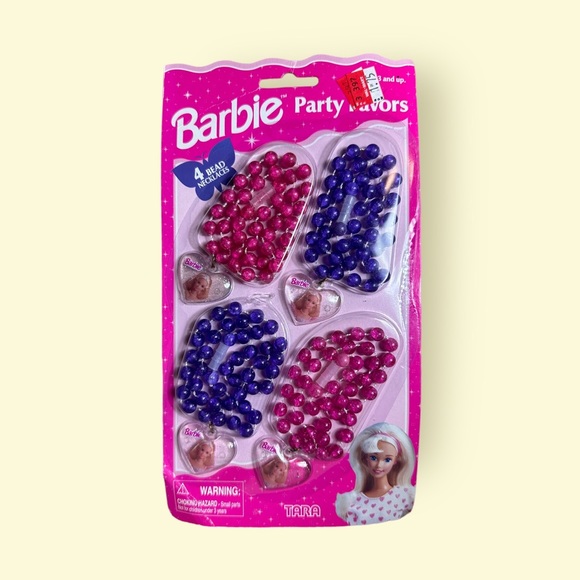 Mattel | Jewelry | Vintage 99s Barbie Party Favors 4 Beaded Necklaces ...